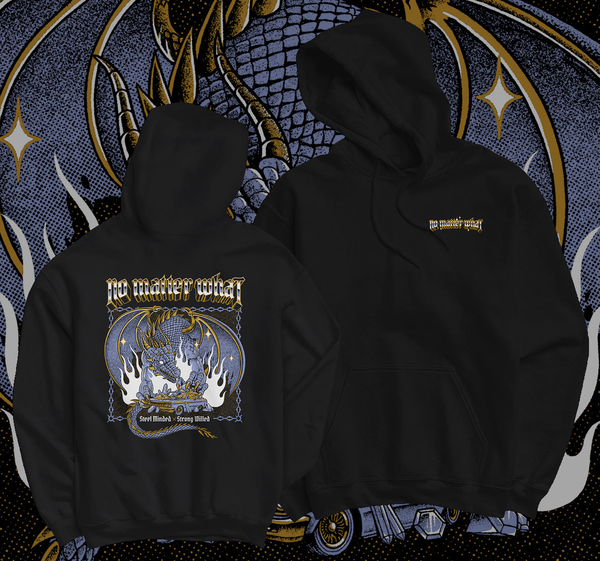 No Matter What Dragon Treasure Black Hoodie Useless Pride